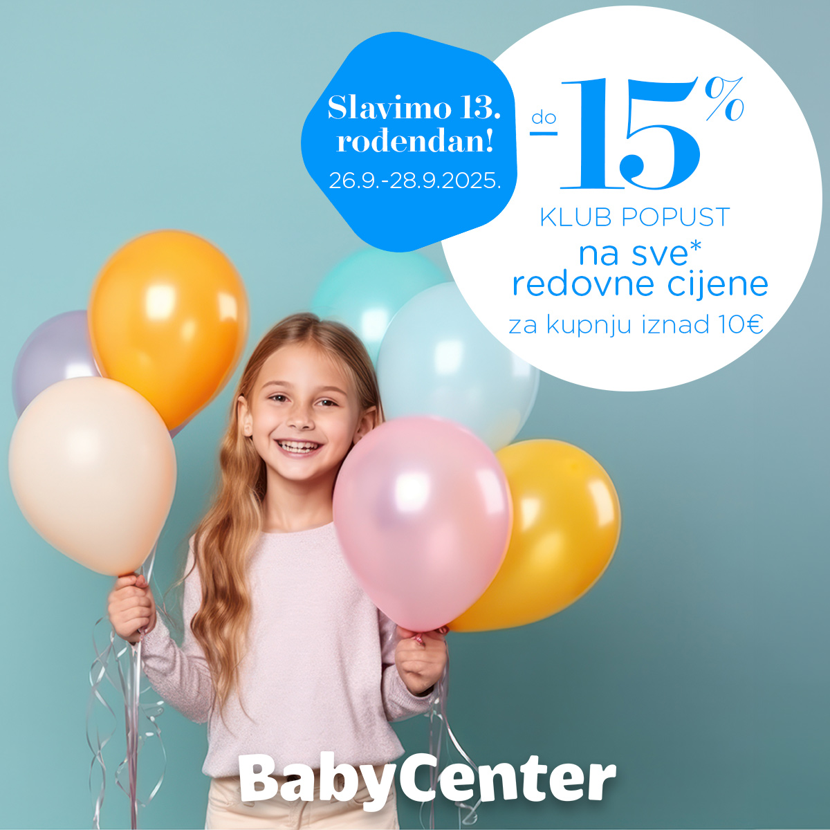 Avenue Mall Zagreb - Baby Centar slavi 13. rođendan